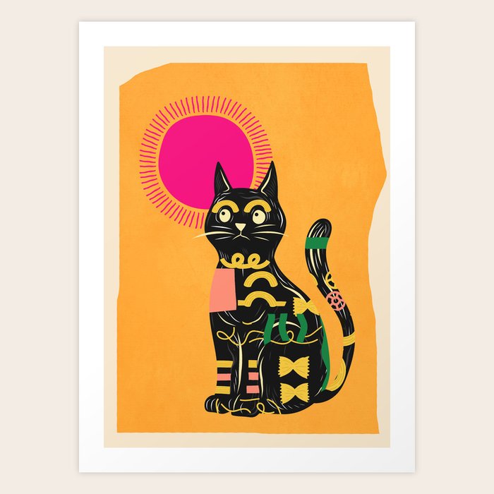 abstract cat artwork