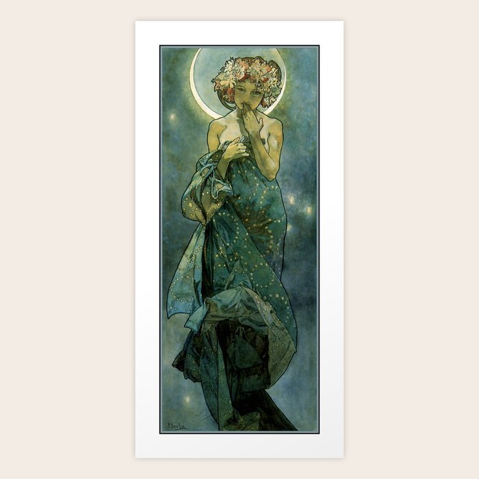 mucha moon poster