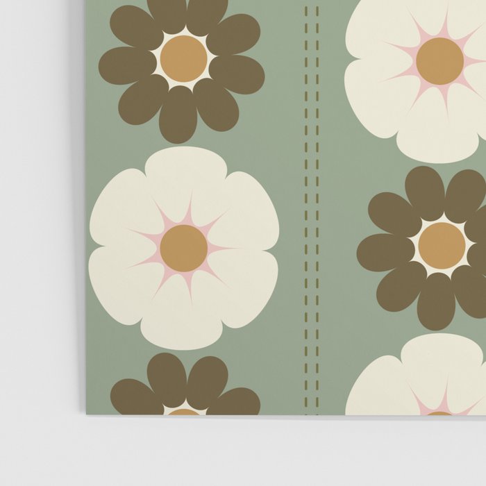 70s style flower pattern