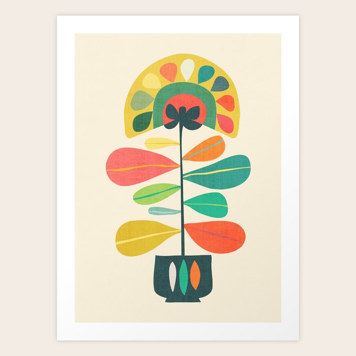 Fan Flower Art Print by Picomodi | Society6