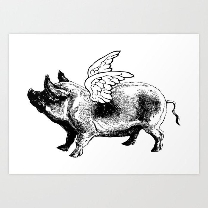 When Pigs Fly Drawing