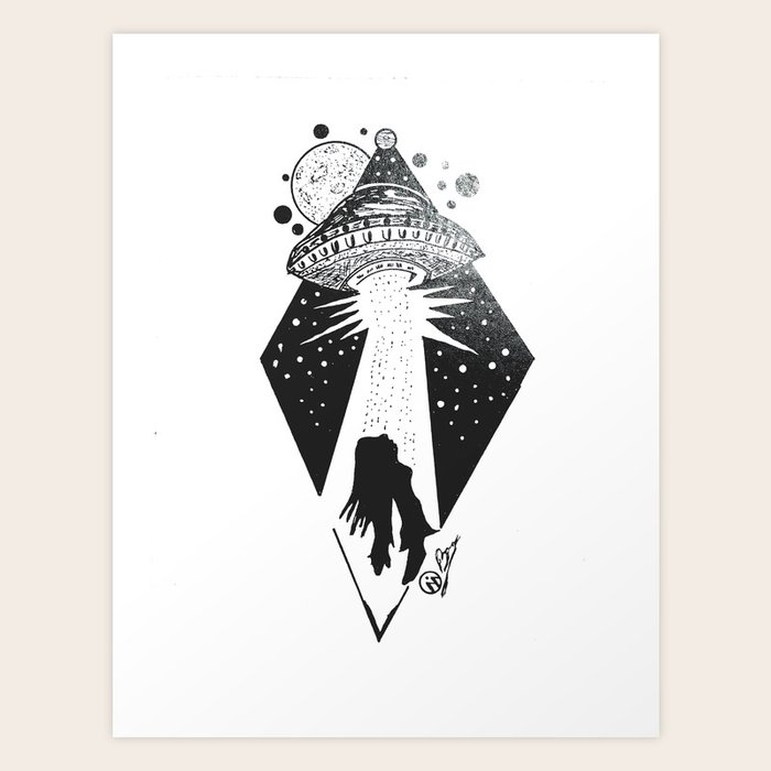 "Taken" UFO Alien Abduction Originl Artwork, Parnormal, Outer Space ...