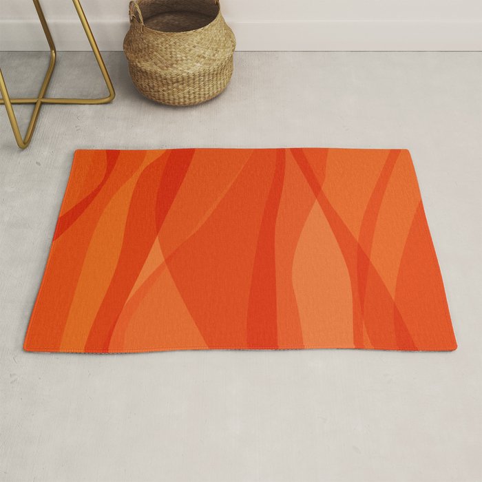 orange patterned rugs