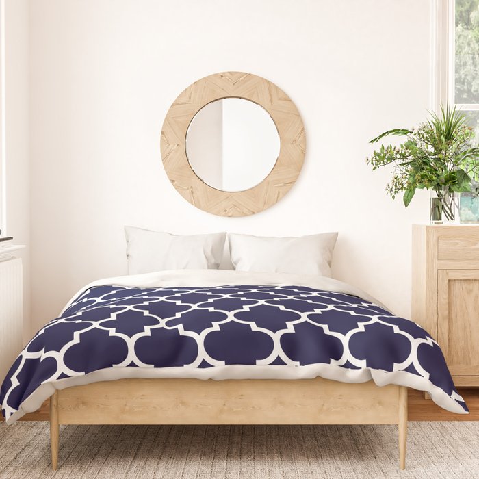 blue moroccan bedding