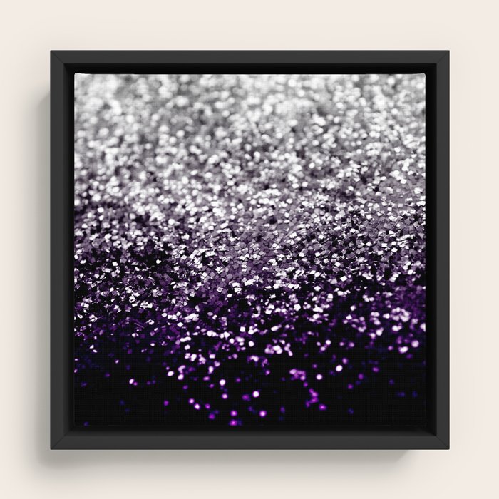 silver glitter print