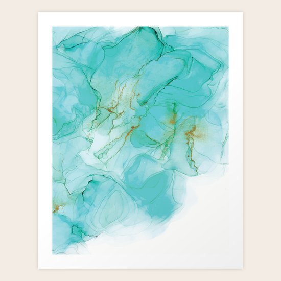 Art & Collectibles Digital Prints Prints blue and gold art abstract ink ...