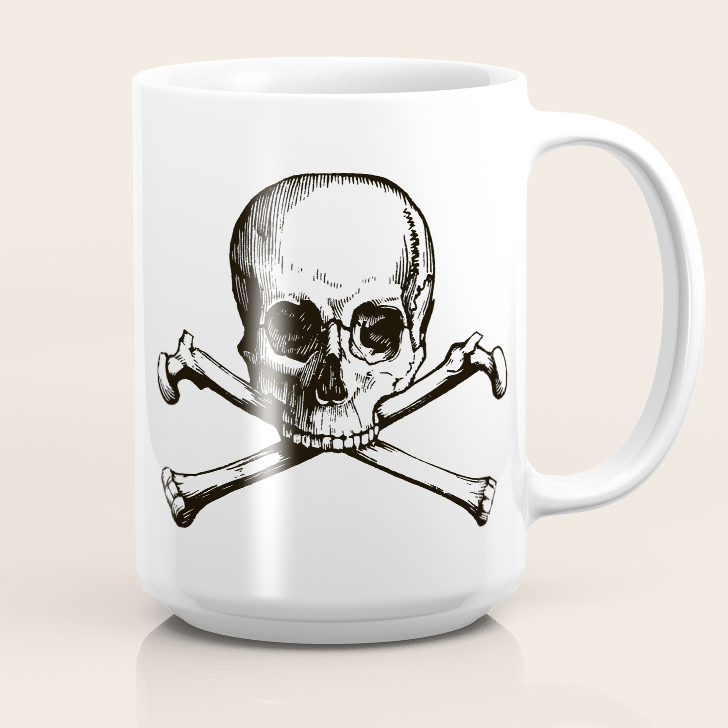 Mugs Skeleton Head White Coffee Mug Drinkware etna.com.pe