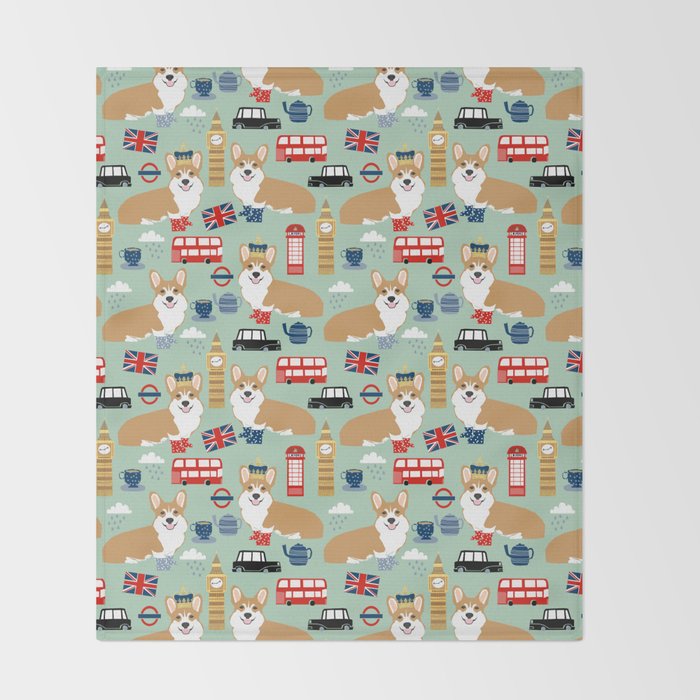 corgi pattern fabric