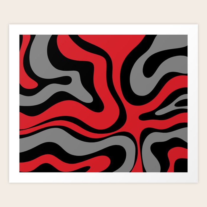Red And Black Swirl Design