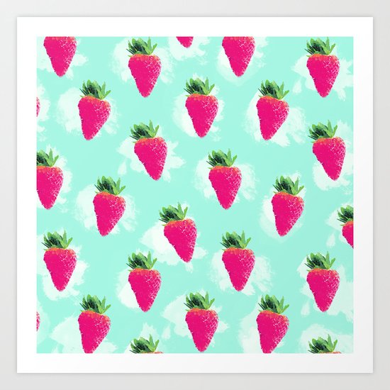 Watercolor Strawberry Art Print By Jacqueline Maldonado Society6
