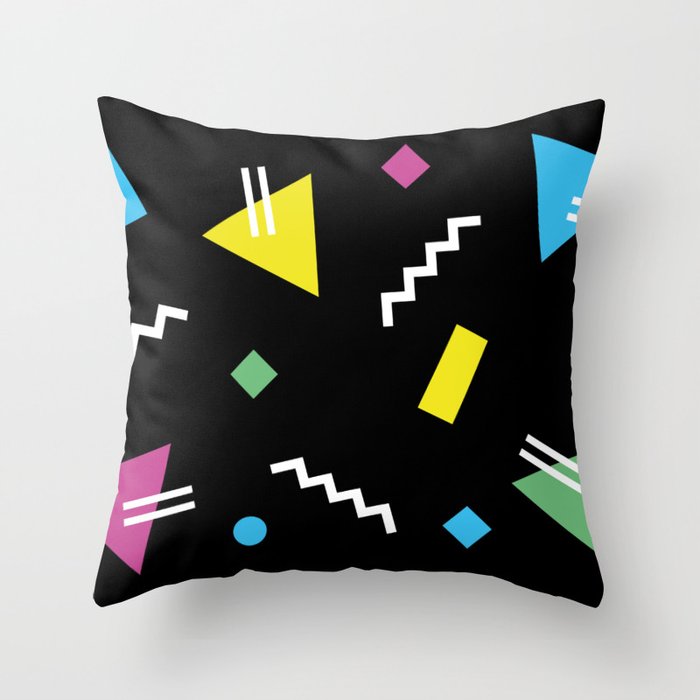 Memphis Pattern 62 80s 90s Retro Throw Pillow By Graphicwavedesign