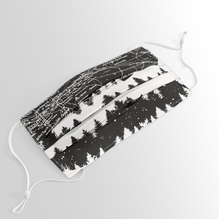 Map Silhouette Circle Face Mask by Tobe Fonseca | Society6