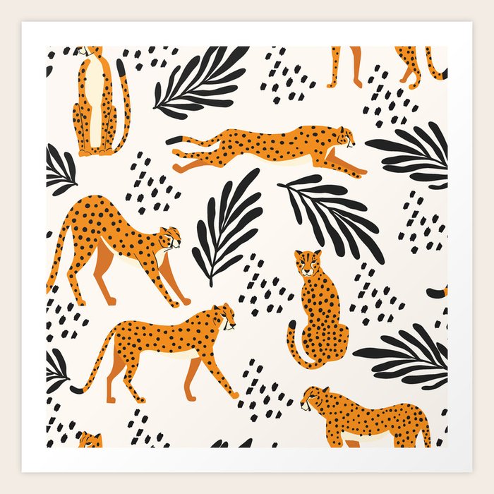 cheetah print pattern drawing