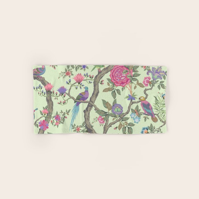 mint green patterned towels