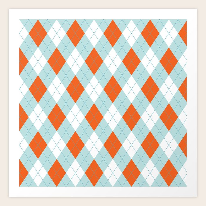Mint And Coral Pattern