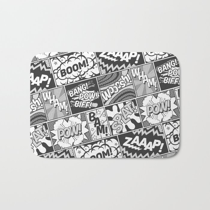 Black and White Modern Comic Book Superhero Pattern Color Colour ...