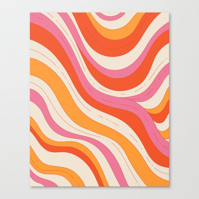 orange abstract prints
