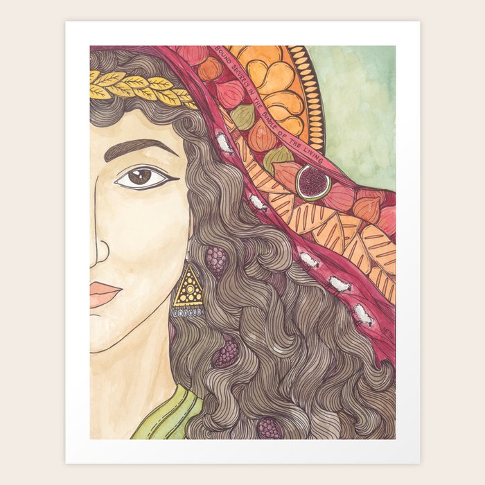 Abigail Art Print by Sarah Beth Baca Art | Society6