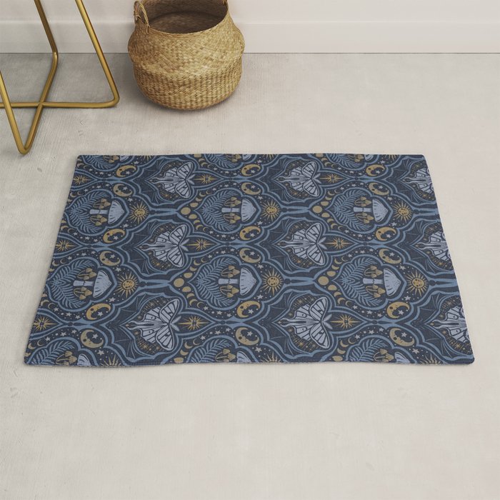 blue celestial rug