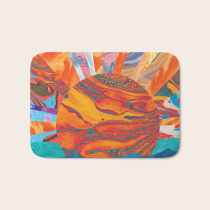 sunset bath mat