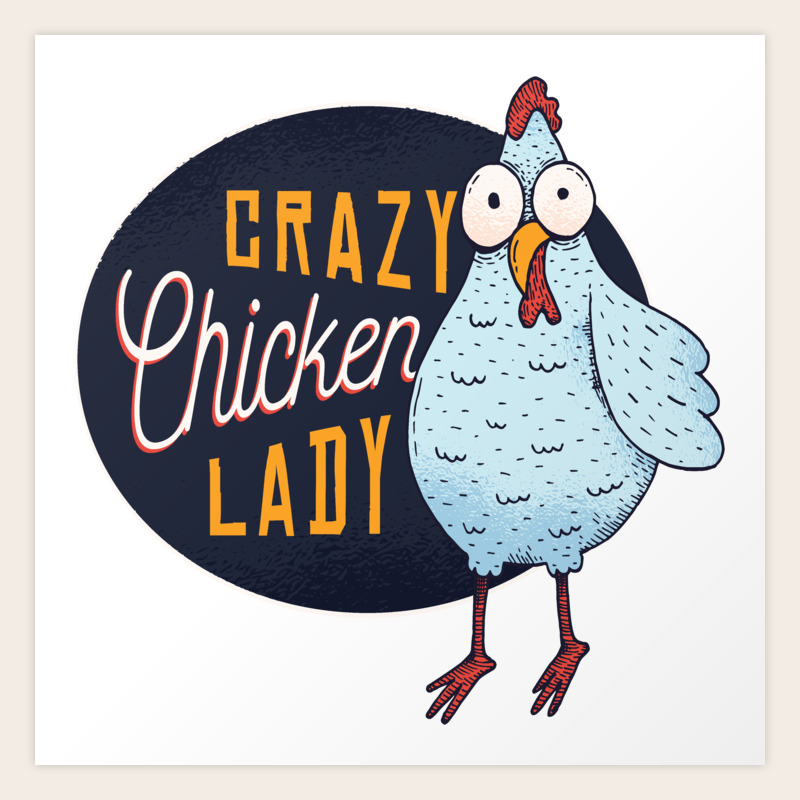 Cartoon Crazy Chickens
