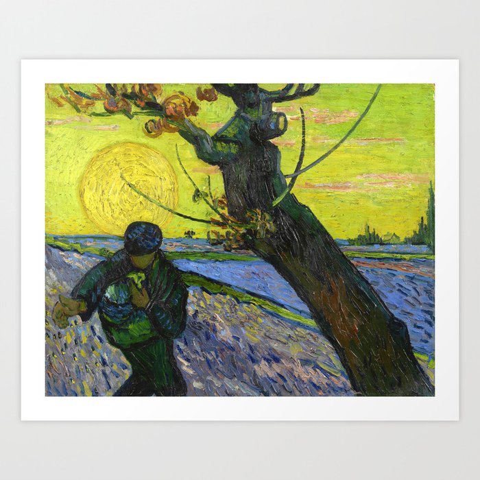 Vincent van Gogh "The Sower (Sower with Setting Sun)" Art Print by ...