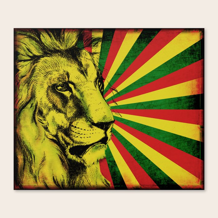 Rasta Lion Painting