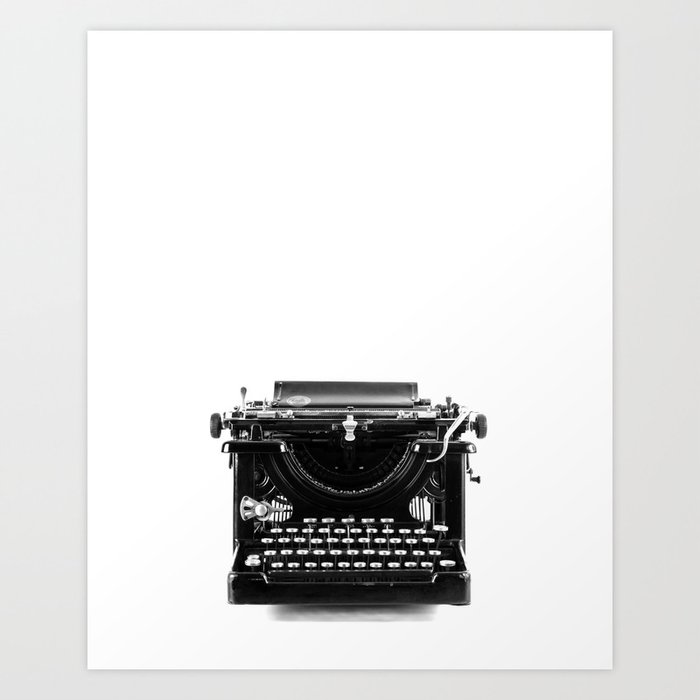 Vintage Black And White Photography Typewriter