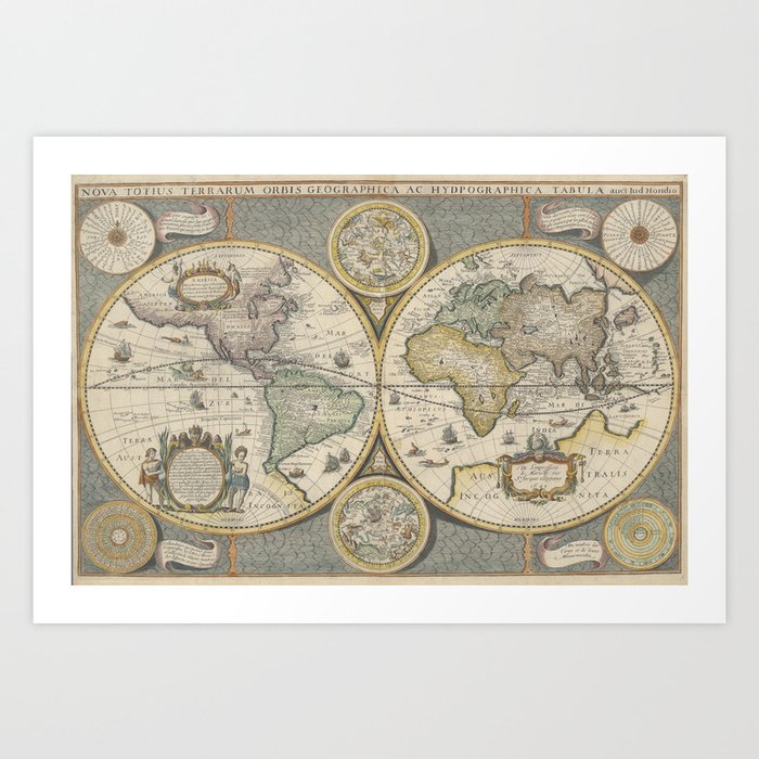 4k high definition ancient world map Art Print by nobel-art | Society6