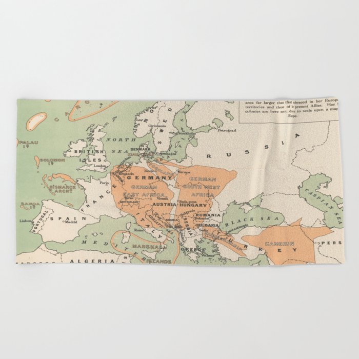 Old WWI Downfall of Germany Map (1917) Vintage German Empire in Europe ...