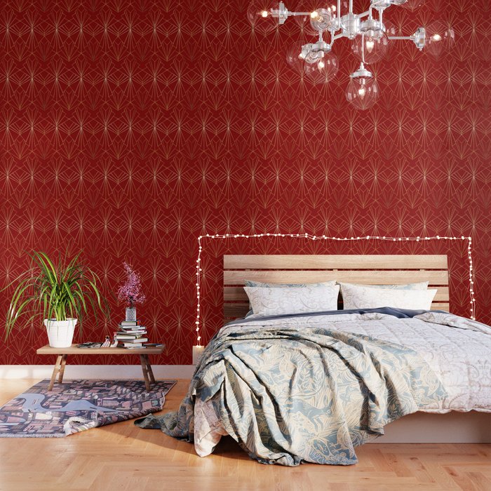red bedroom wallpaper
