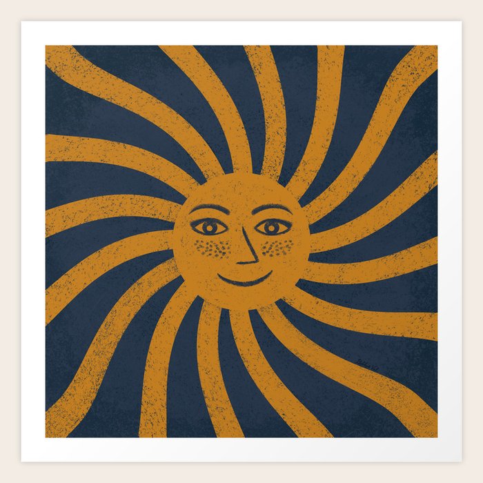 Vintage Sun Face