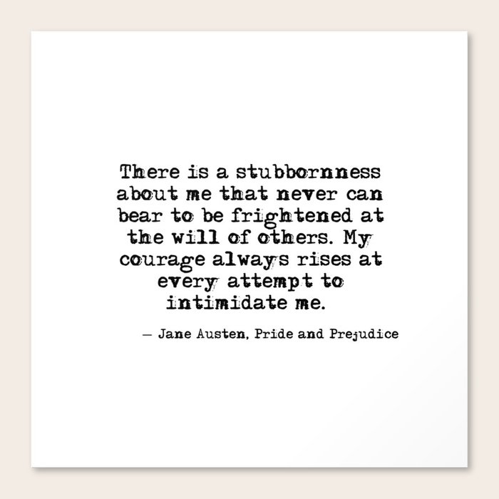 My courage always rises - Jane Austen Canvas Print by quoteme | Society6