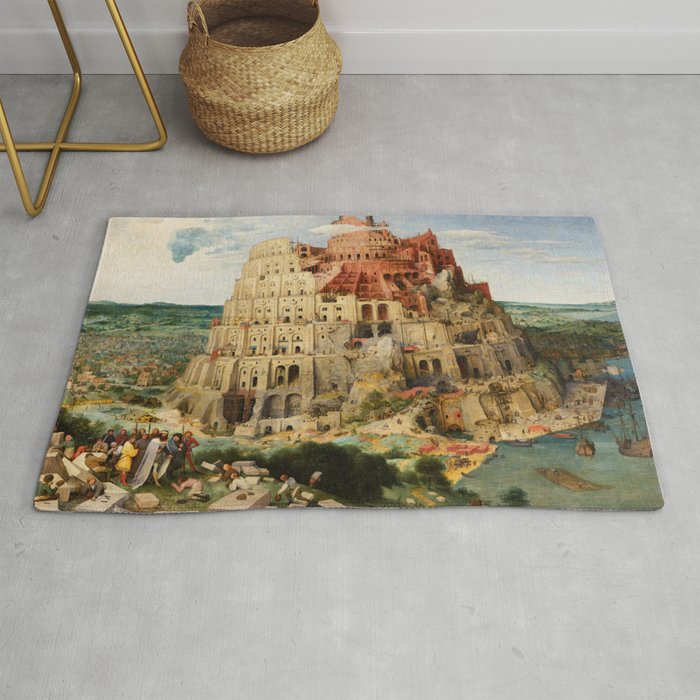 Pieter Brueghel the Elder The Tower of Babel enhanced with artificial ...