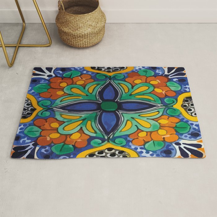 spanish tile pattern rug