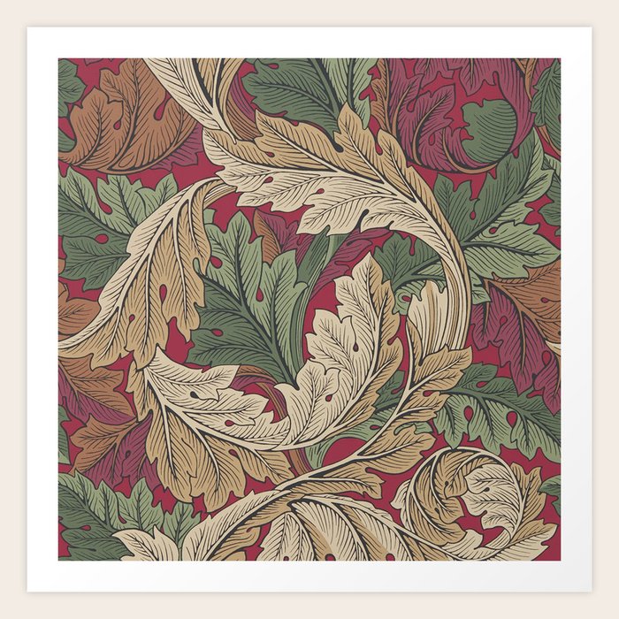 acanthus leaf pattern motif
