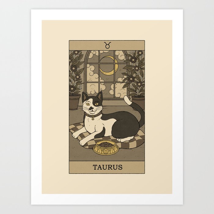 Taurus Cat Art Print by Thiago Correa | Society6