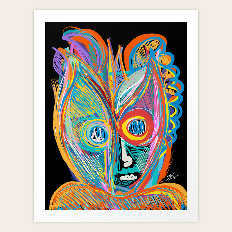 Rainbow Painting Of Man Logo