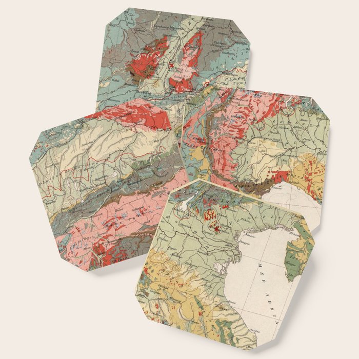 Vintage Alps Geology Map (1921) Vintage Swiss Mountain Range Geologic ...