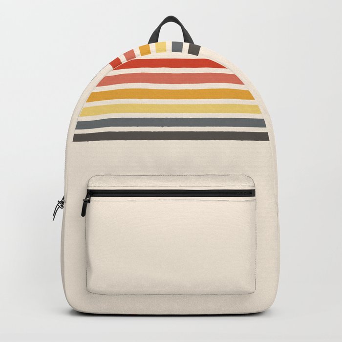 Preda - Classic Motley 70s Vintage Style Retro Stripes Backpack by ...