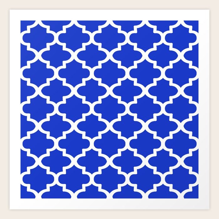 Blue Quatrefoil Background