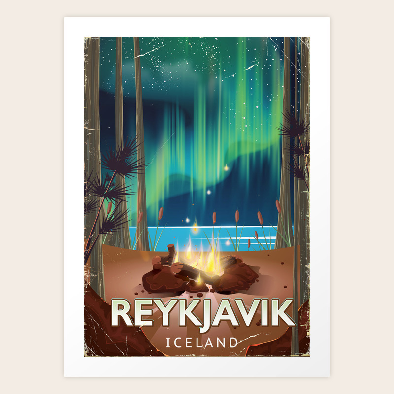 Wall Hangings Reykjavik Cityscape Scandi Home Decor Iceland Print ...