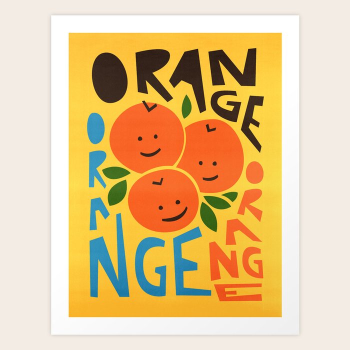 Orange A Tang Art Print by Fox And Velvet | Society6