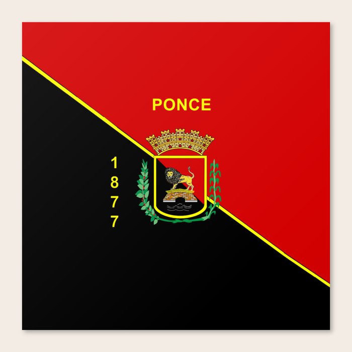 Flag of Ponce, Puerto Rico Canvas Print by oldking | Society6