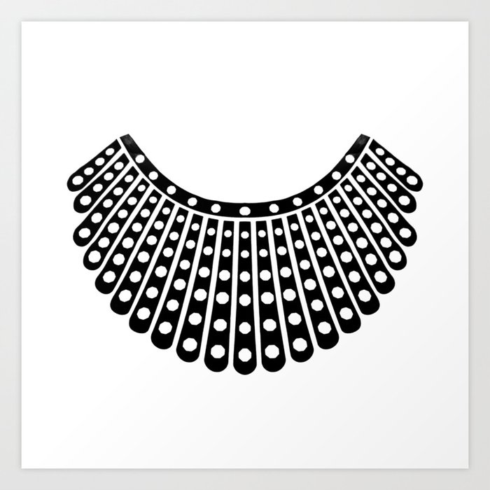 Ruth Bader Ginsburg Dissent Collar Art Print by GammaSuave | Society6