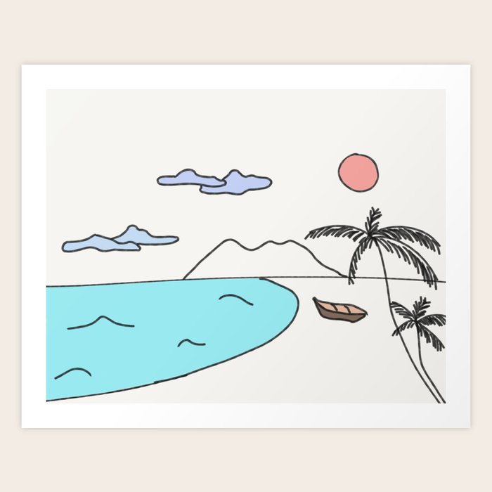 Easy Drawings Of The Beach