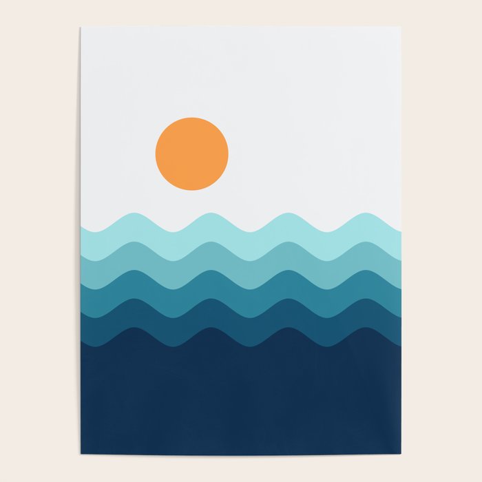 Abstract Landscape 14 Portrait Poster by The Old Art Studio | Society6