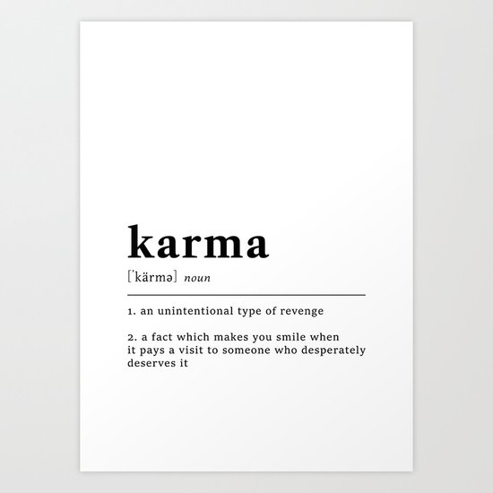Karma definition print Karma definition poster Art & Collectibles ...