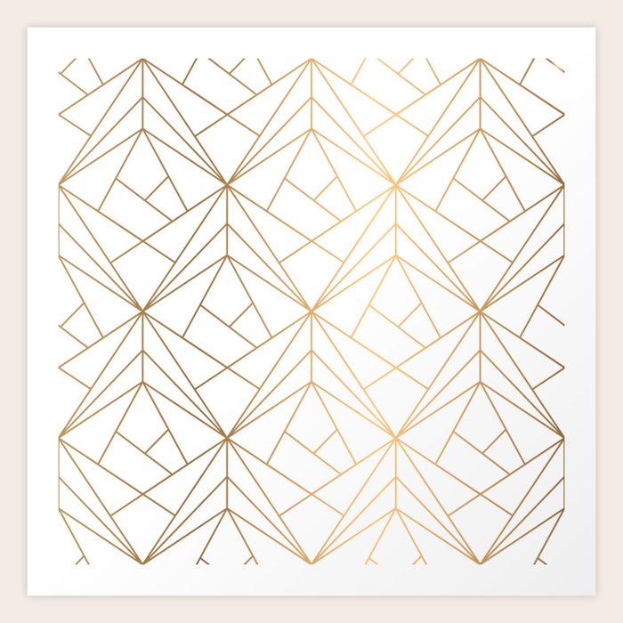 White And Gold Pattern