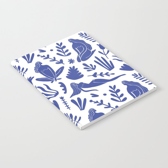 Henri Matisse Inspired Blue Nude Boho Female Figurative Pattern ...